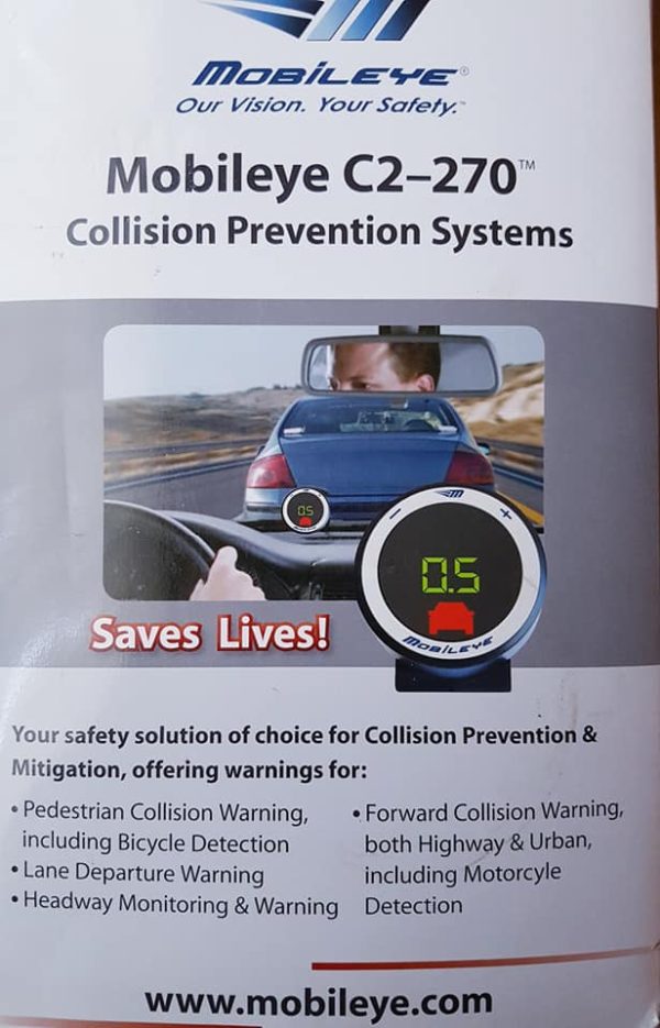 Mobileye C2- 270 is a collision Prevention system that helps drivers ...