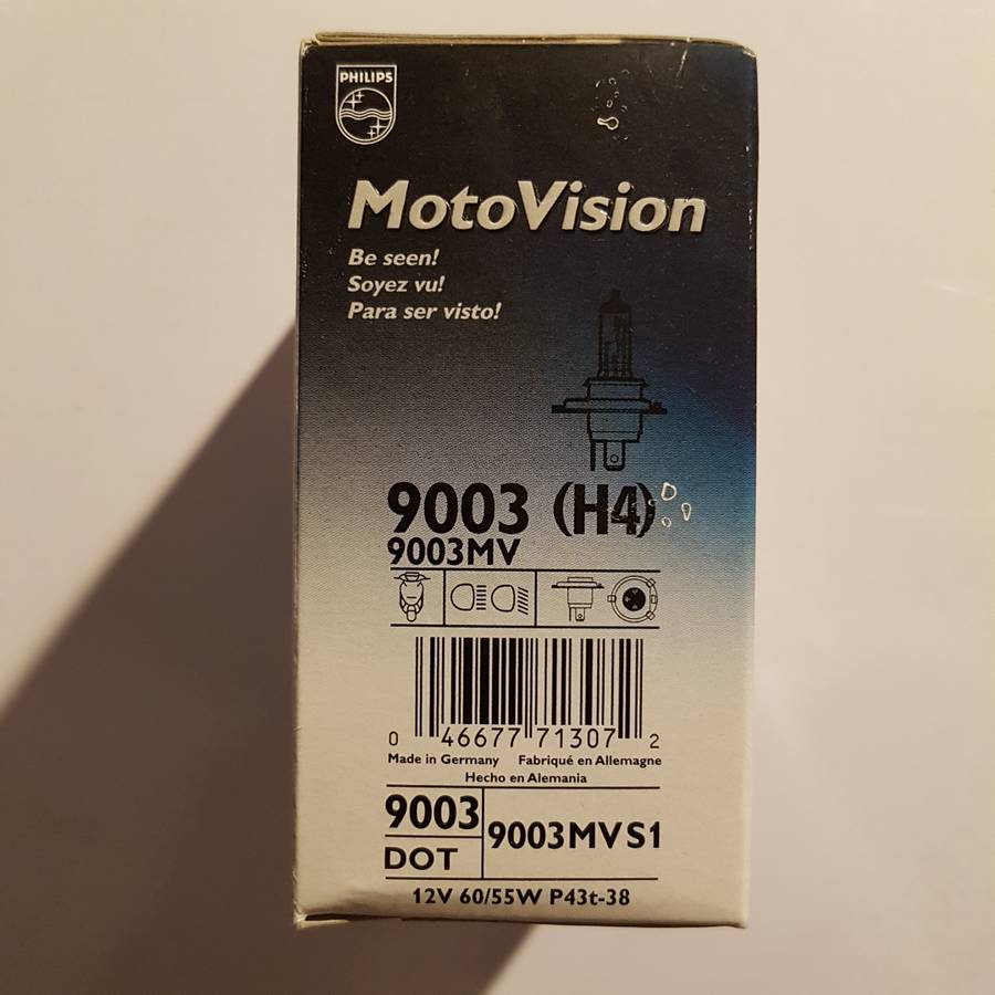Philips Motor 9003 H4 MotoVision Ducati Harley Yamaha Sport Light Bulb ...